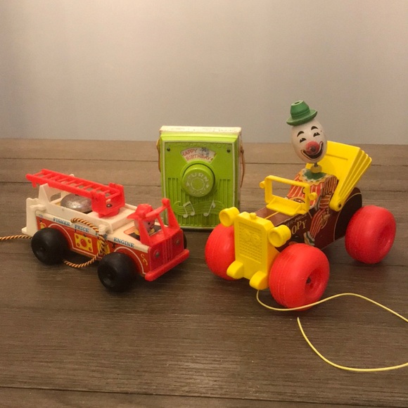 Fisher-Price | Toys | Vintage Fisher Price Toys Fire Engine Jalopy ...